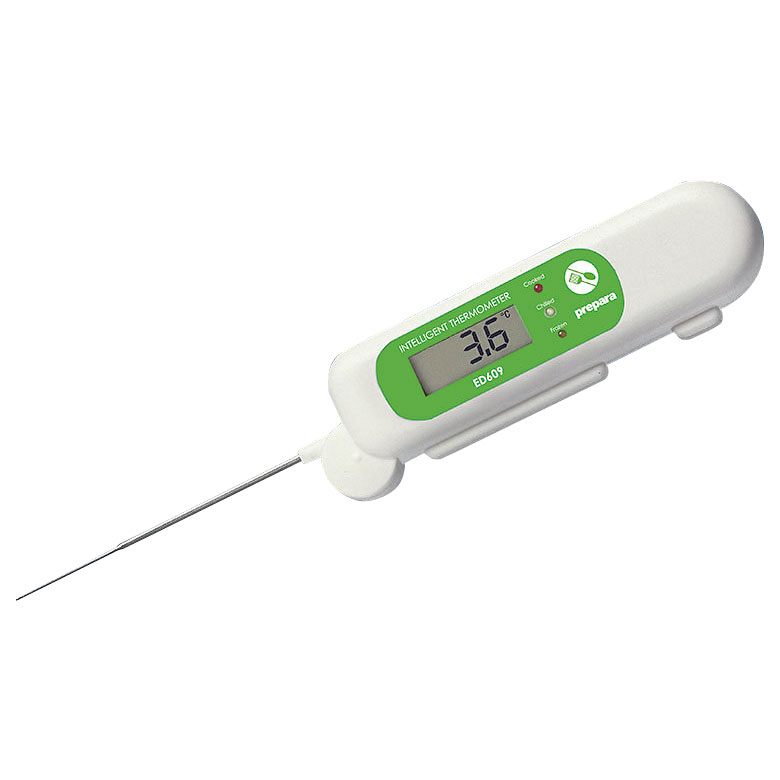 Waterproof Digital Folding Probe Thermometer White