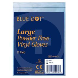 Individually Wrapped Disposable Gloves - Large Powder Free Vinyl
