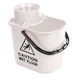 15L Prof Mop Bucket With High Profile Wringer White