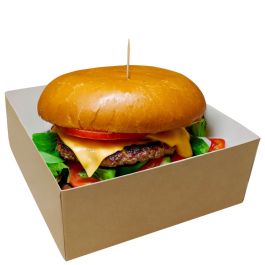 4" Kraft Burger Tray (Case/500)