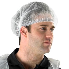 Disposable White Mob Caps (Case/1,000)