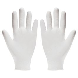 Clear Latex Powdered Gloves Medium (Pack/100)