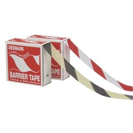 75mm x 500m Red/White Barrier Tape