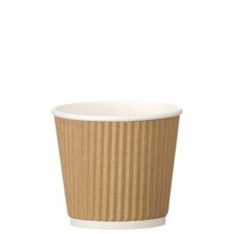 4oz Kraft Ripple Wrap Hot Cups
