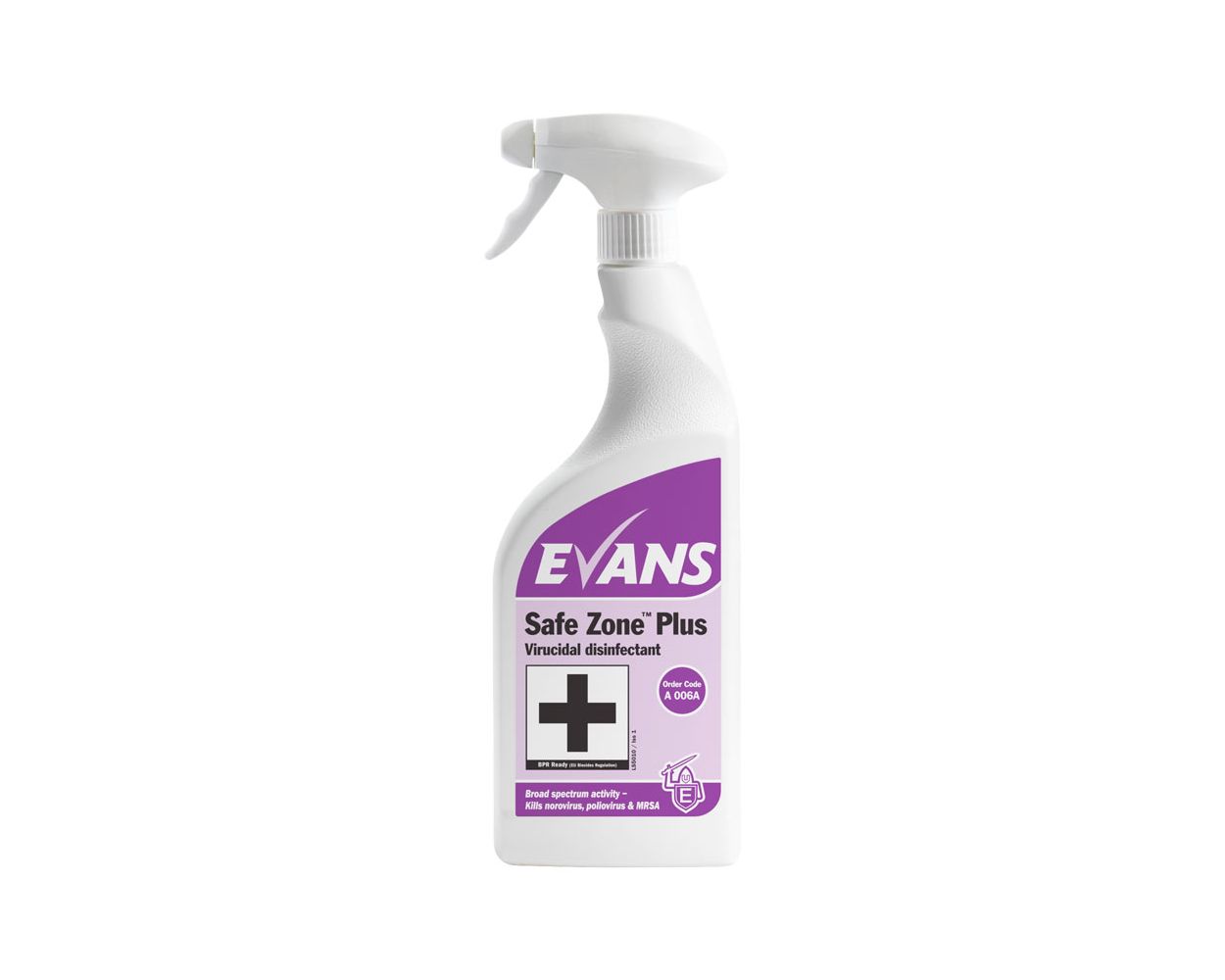 Evans Safe Zone Plus Virucidal Disinfectant 750ml (Case/6)